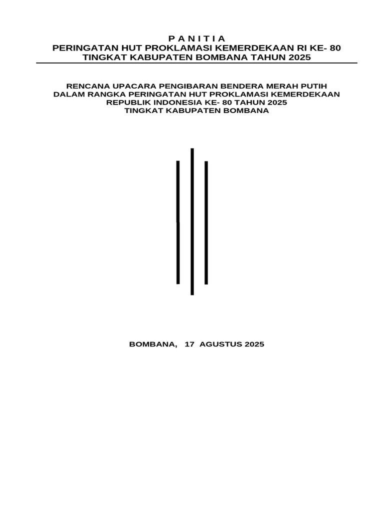 Upacara HUT Proklamasi RI ke-80 Bombana | PDF