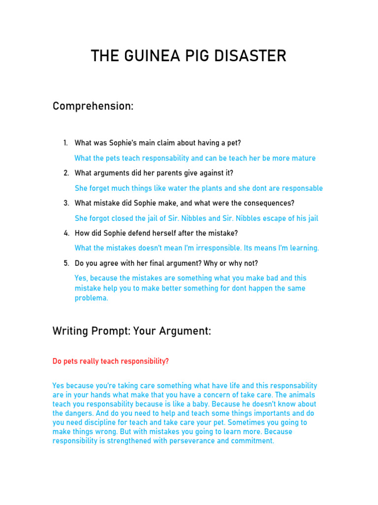 The Guinea Pig Disaster Elías | PDF