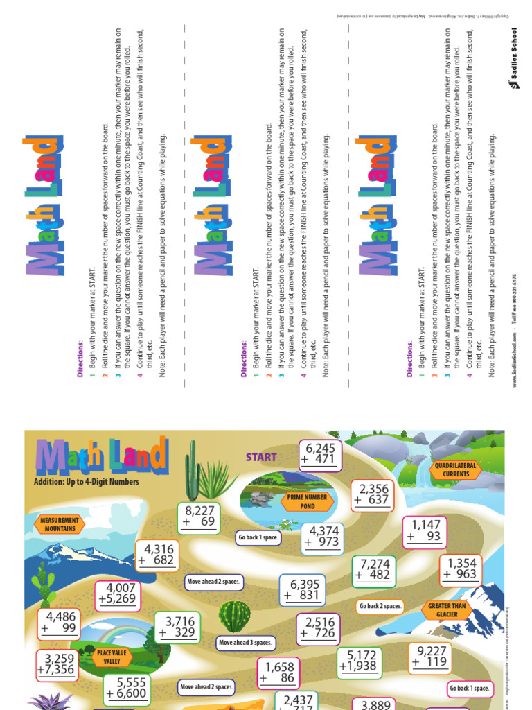 Math Board Game Directions | PDF | Mathematics