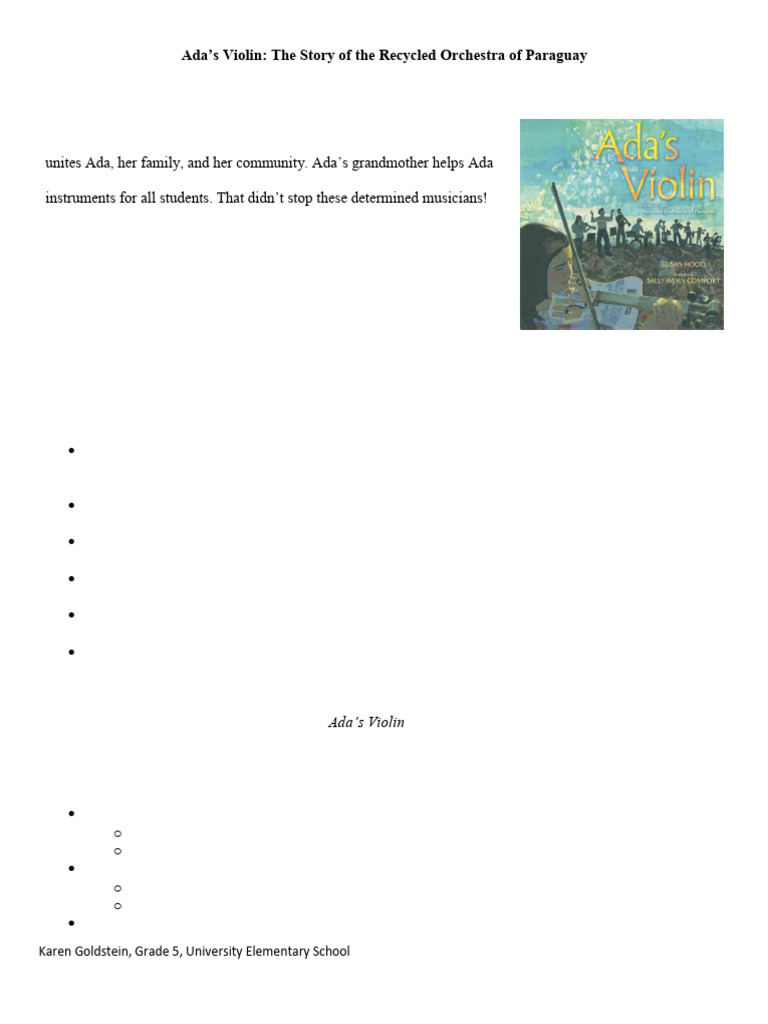 Karen Goldstein G5 Adas Violin | PDF