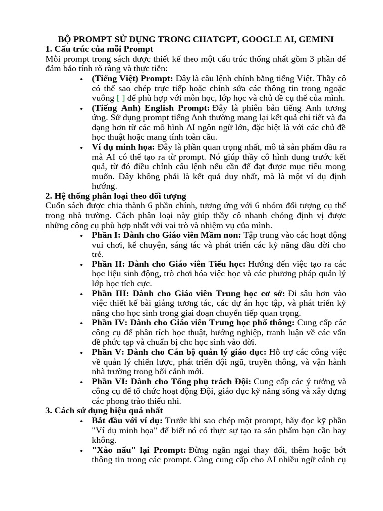 B Prompt S D NG Trong Chatgpt | PDF