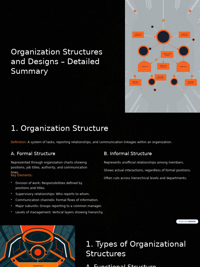Organizational Structures and Designs Guide | PDF | Business | Business ...