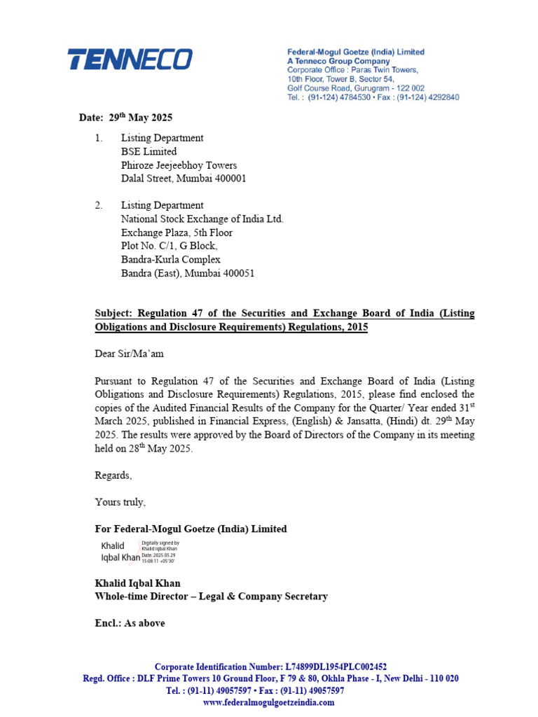 Federal Mogul Go | PDF