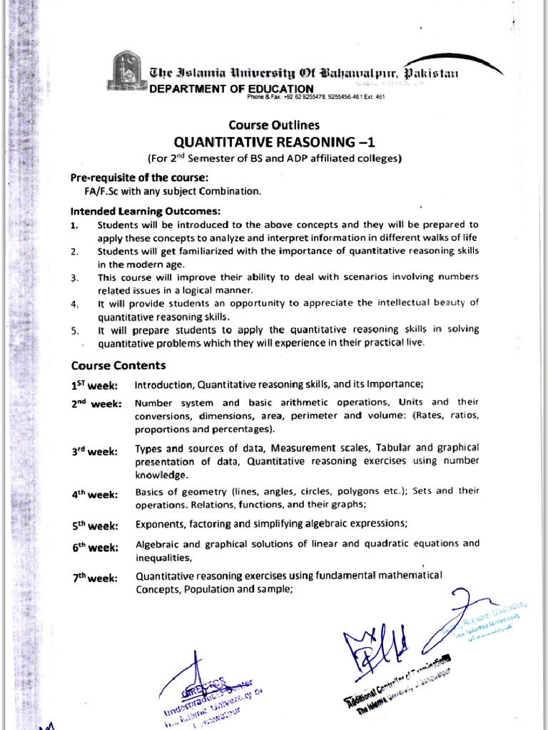 Quantitative Reasoning | PDF