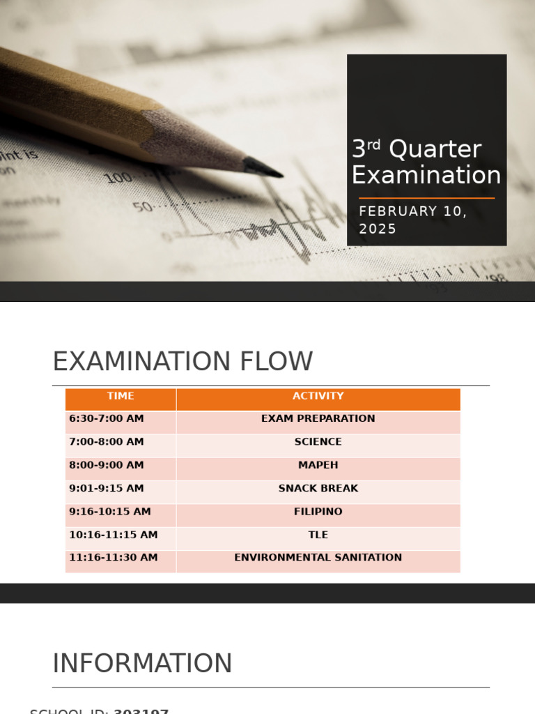 3rd Quarter Exam Schedule 2025 | PDF