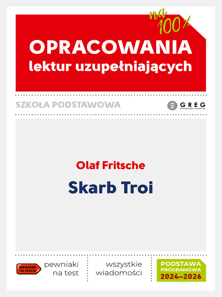 Polski Lektury, Sp48 Skarb Troi Olaf Fritsche | PDF