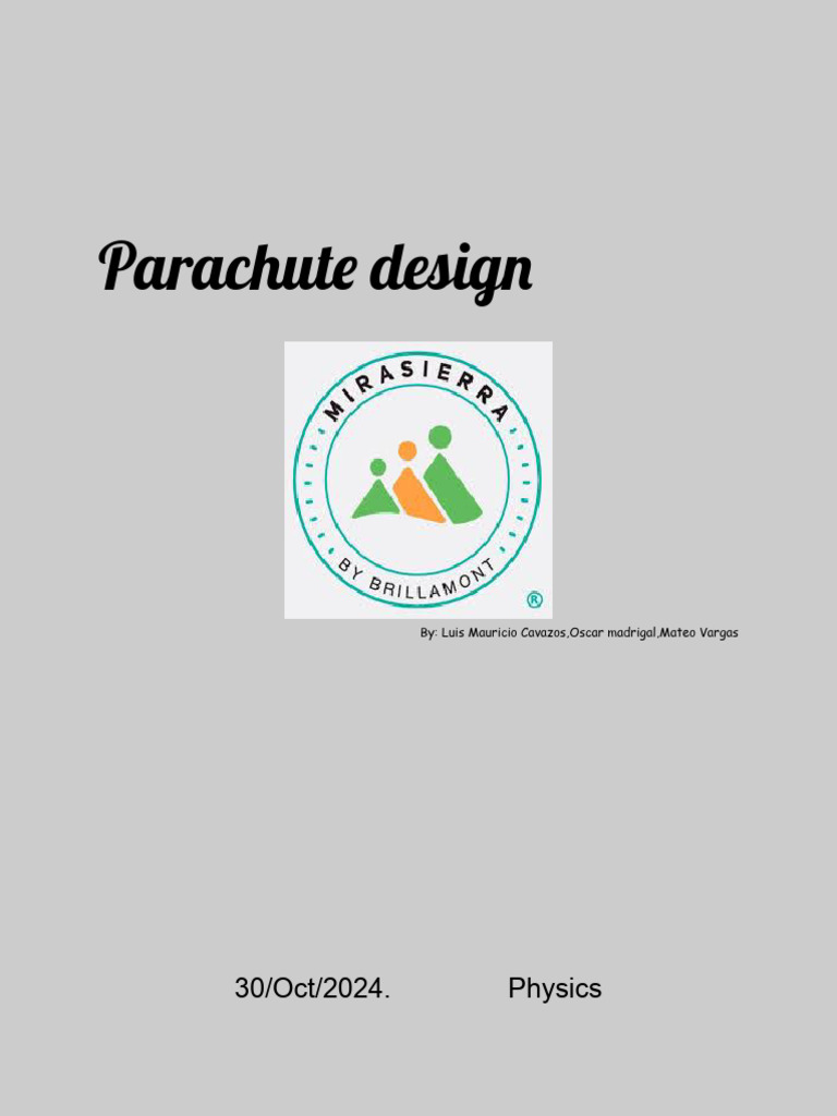 Parachute Design Lab Report | PDF