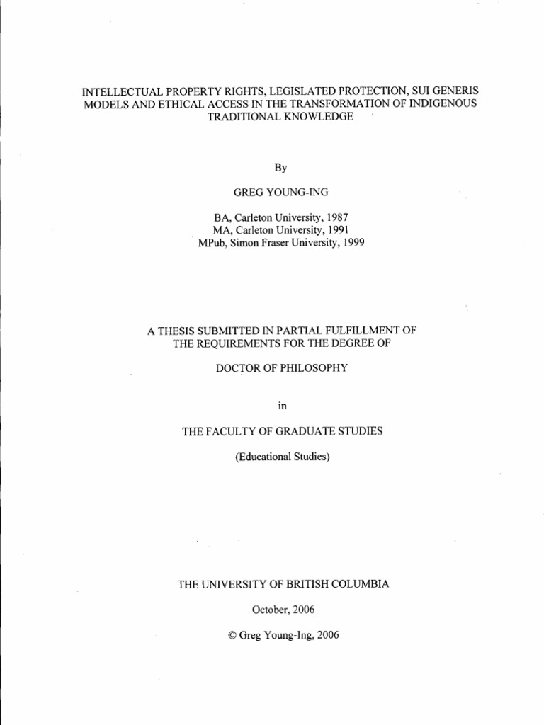 Indigenous Knowledge and Intellectual Property | PDF | Traditional ...