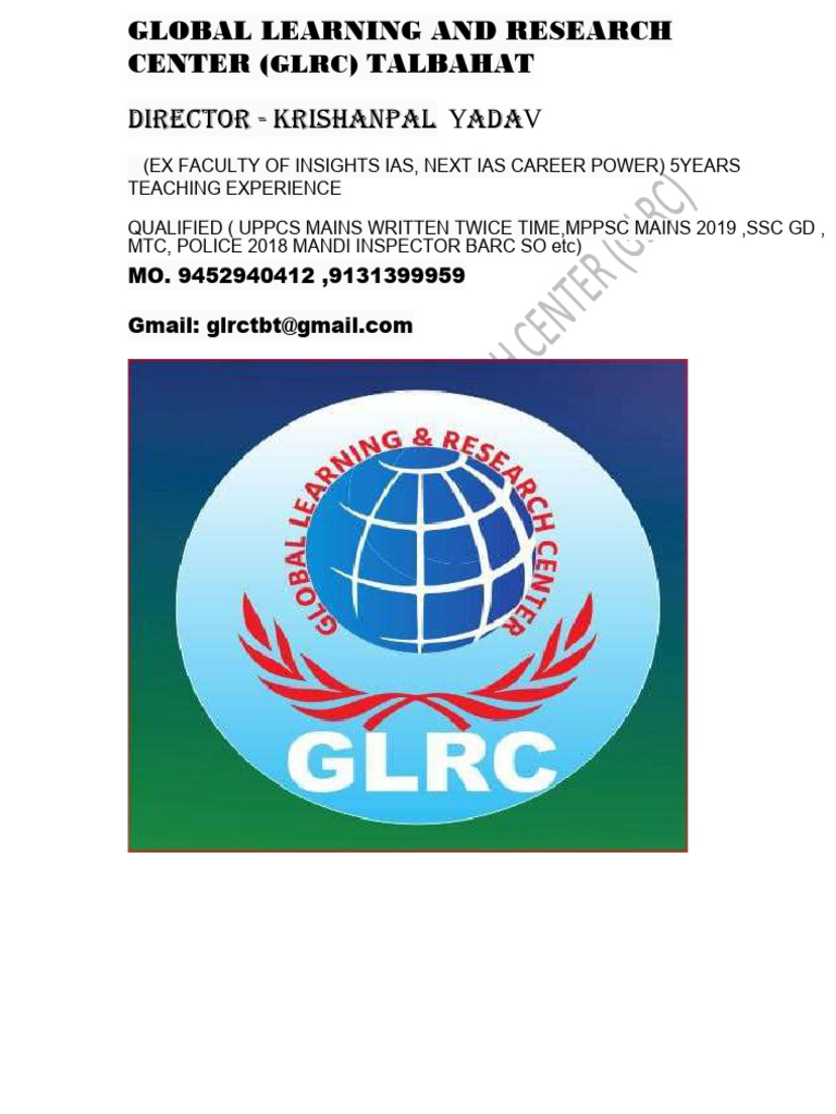 Railways Group D 2025-26 Syllabus GLRC | PDF