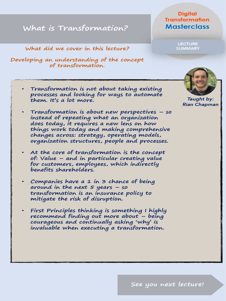 Understanding Business Transformation Concepts | PDF