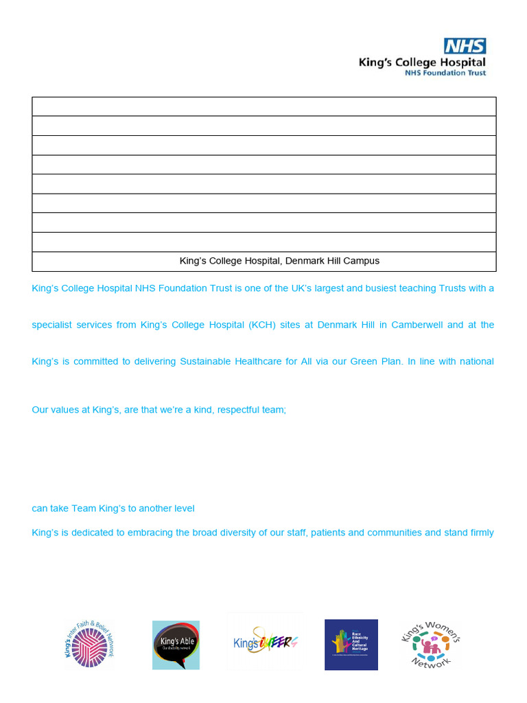 Job Description and Person Specification | PDF | Clinical Trial