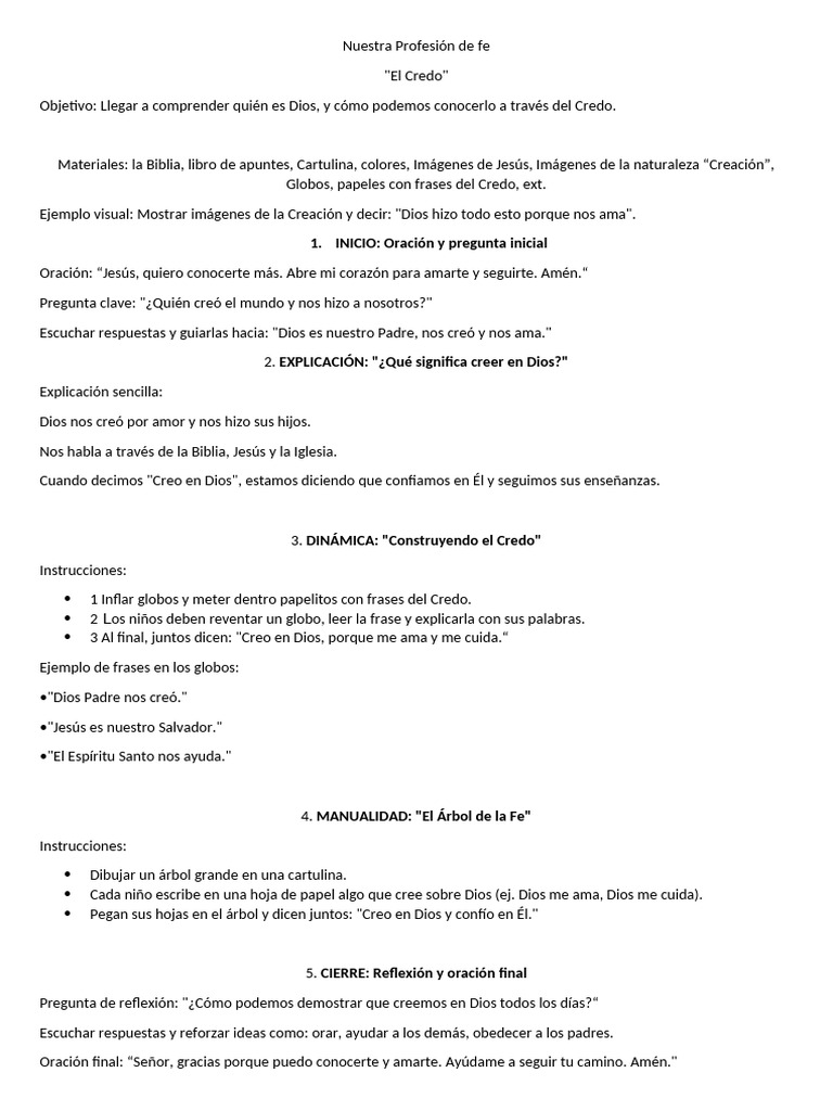Comprendiendo el Credo y a Dios | PDF | Oración | Dios