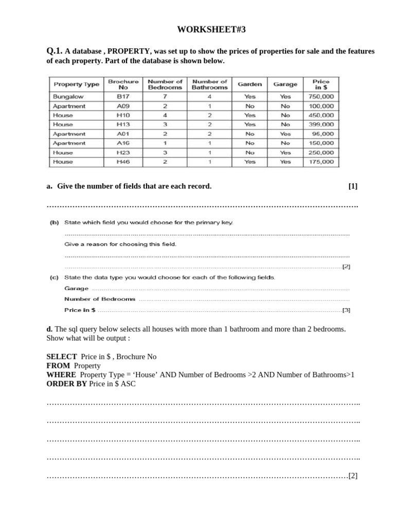 Worksheet#3 | PDF | Sql | Information Technology Management