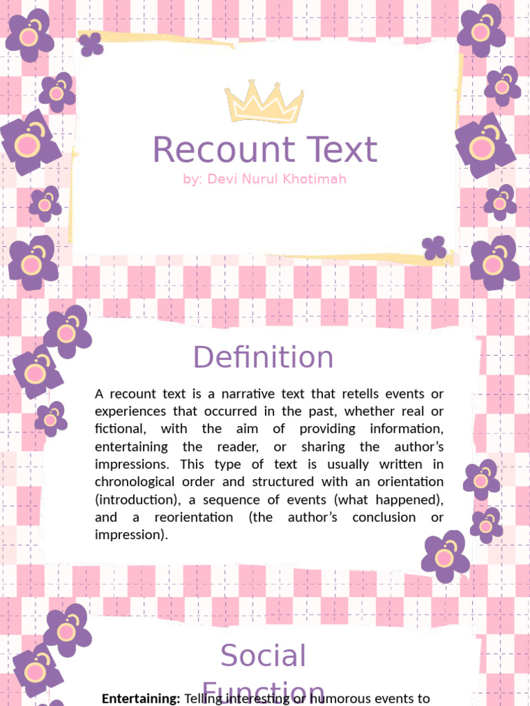 Recount Text | PDF