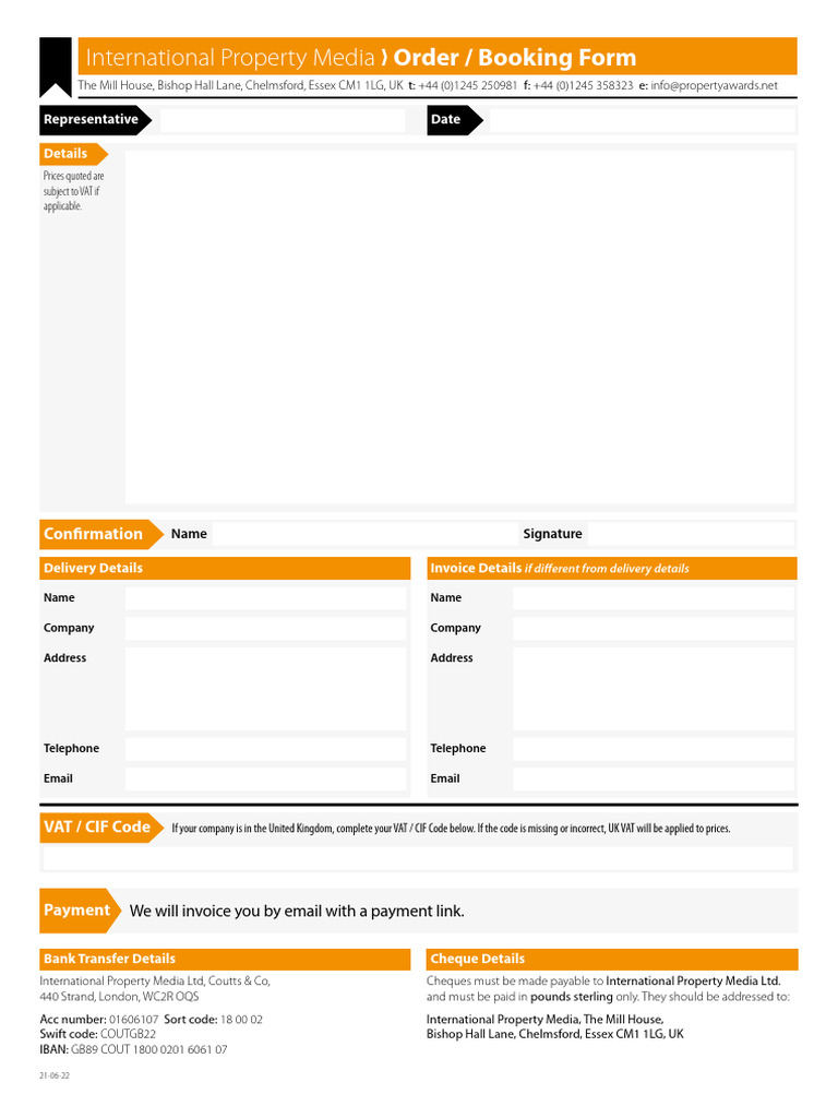 General Order Form 2024 | PDF | Invoice | Payments