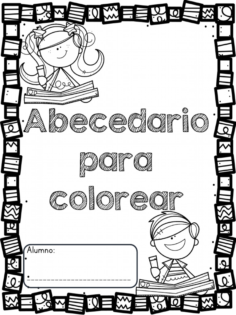 Abecedario para Colorear | PDF | Codificaciones | Comunicación escrita