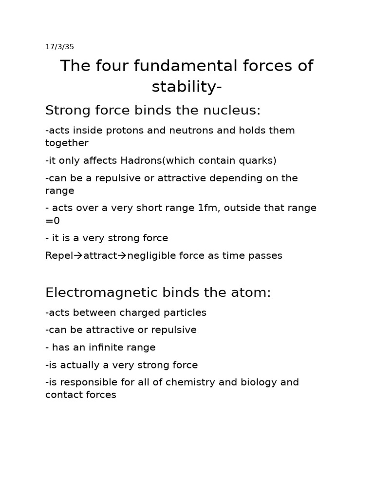 4 Fundamental Forces | PDF
