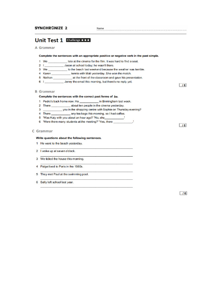 Unit 1 Exam | PDF