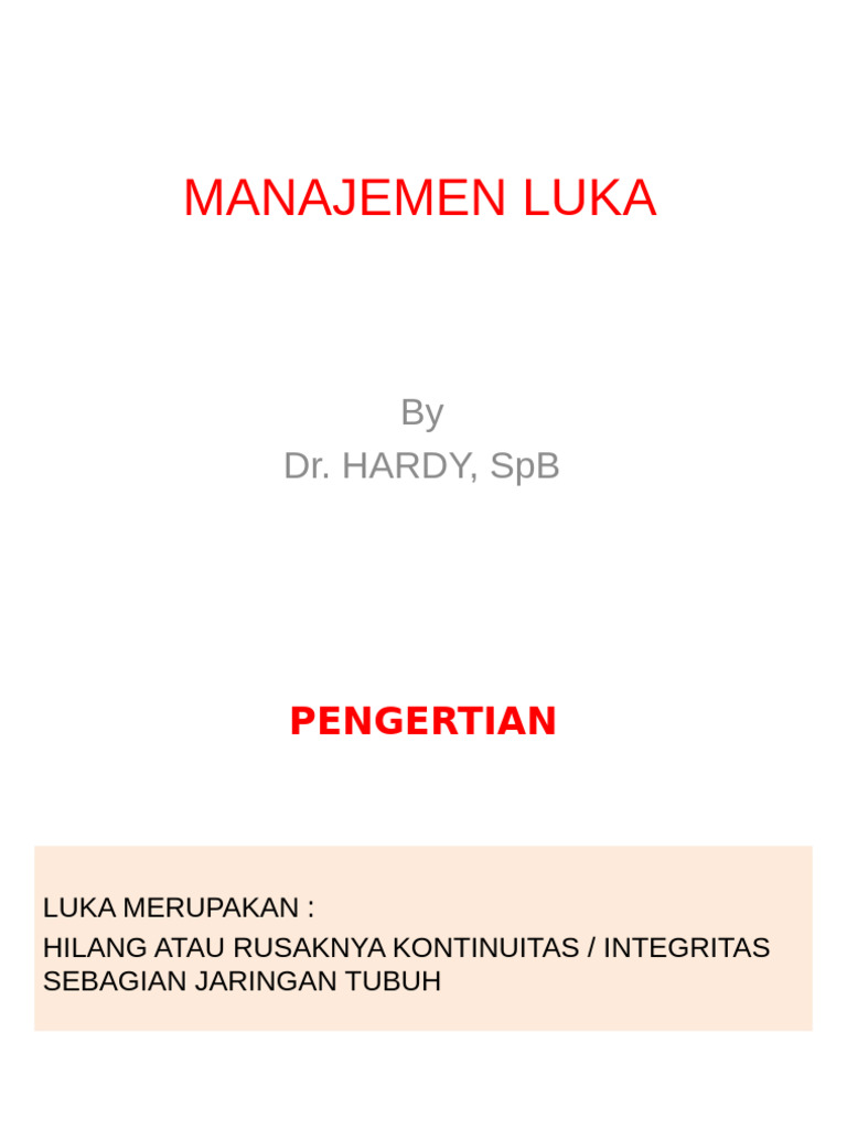 Manajemen Luka 2022 | PDF