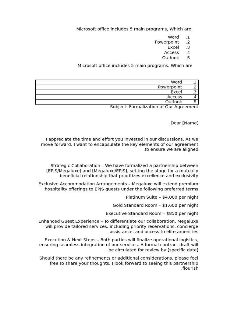Microsoft Office Programs Overview | PDF | Microsoft Office