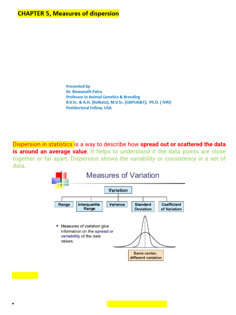 Understanding Measures of Dispersion | PDF | Standard Deviation | Variance