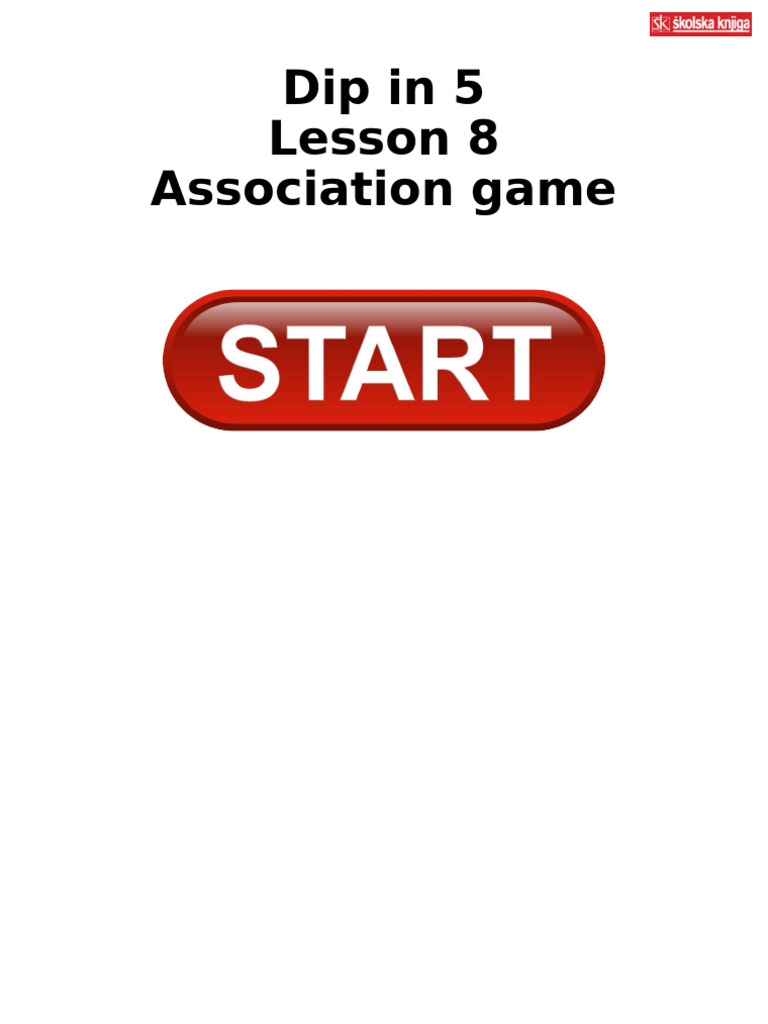 Lesson 8 Association Game | PDF