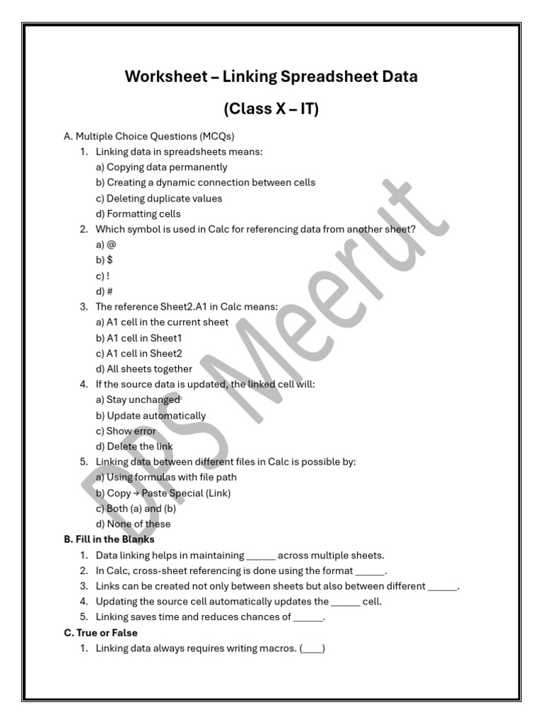 Linking Spreadsheet Data | PDF | Spreadsheet | Application Software