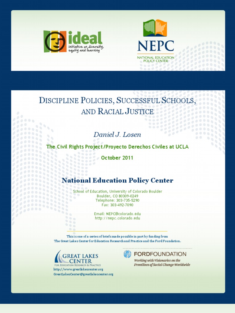 NEPC SchoolDiscipline | PDF | Classroom Management | Teachers