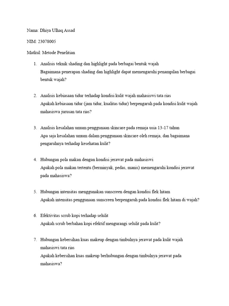 Tugas Metopen Dhiya | PDF