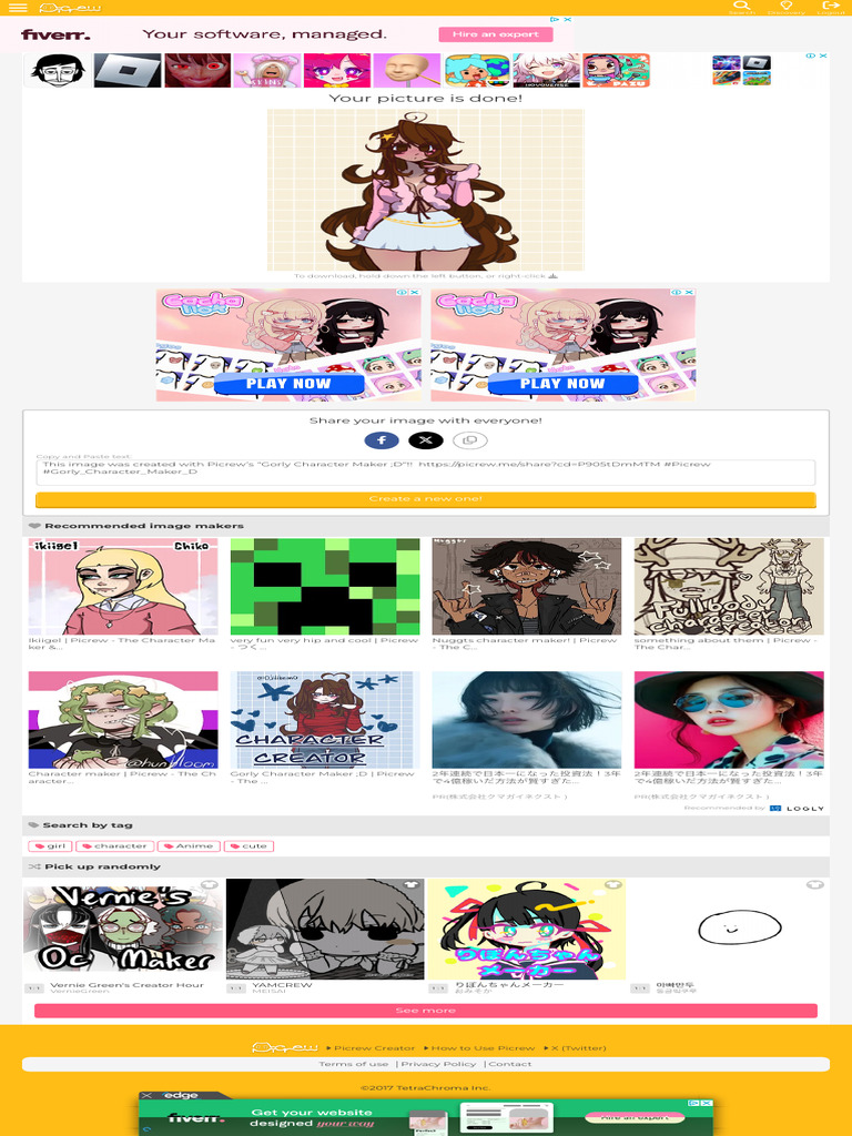 Gorly Character Maker D Picrew - The Character Maker & Creator | PDF