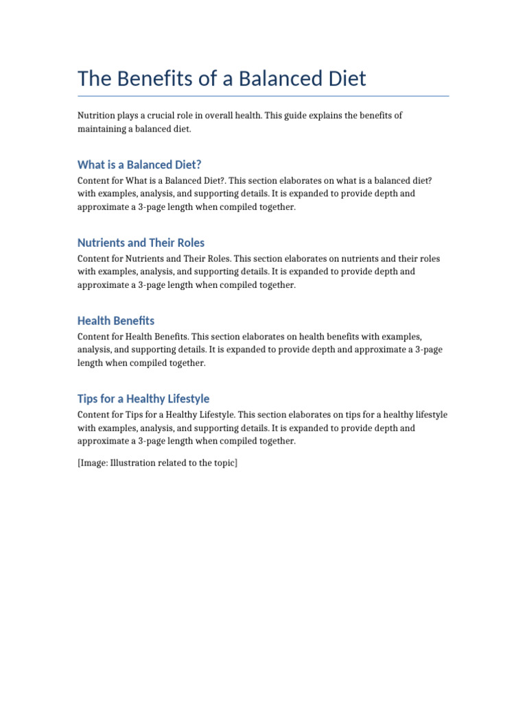 Balanced Diet | PDF