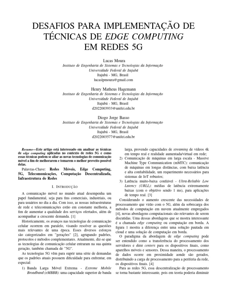 IEEE Conference Template 2 | PDF | Rede de computadores | Computação em ...