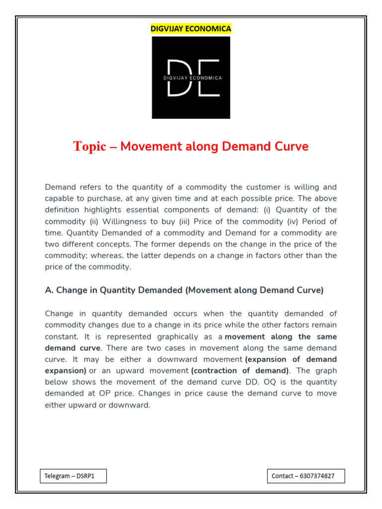 Movement in Demand Curve | PDF