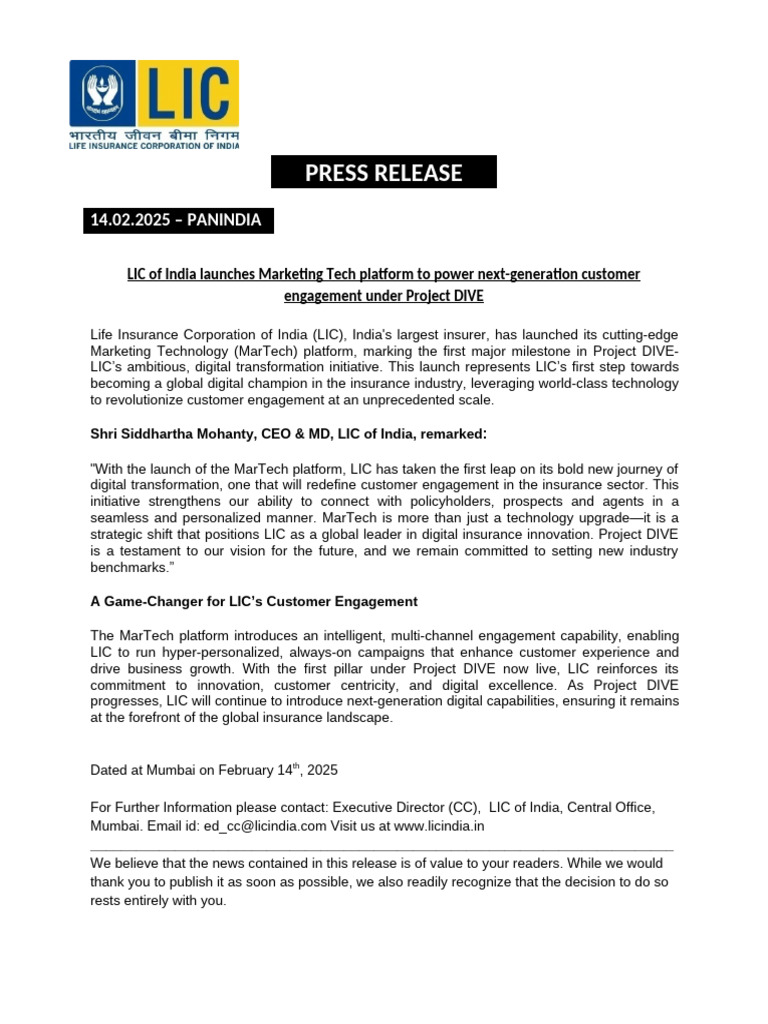 Press Release - MarTech Launch 14.02.2025 | PDF