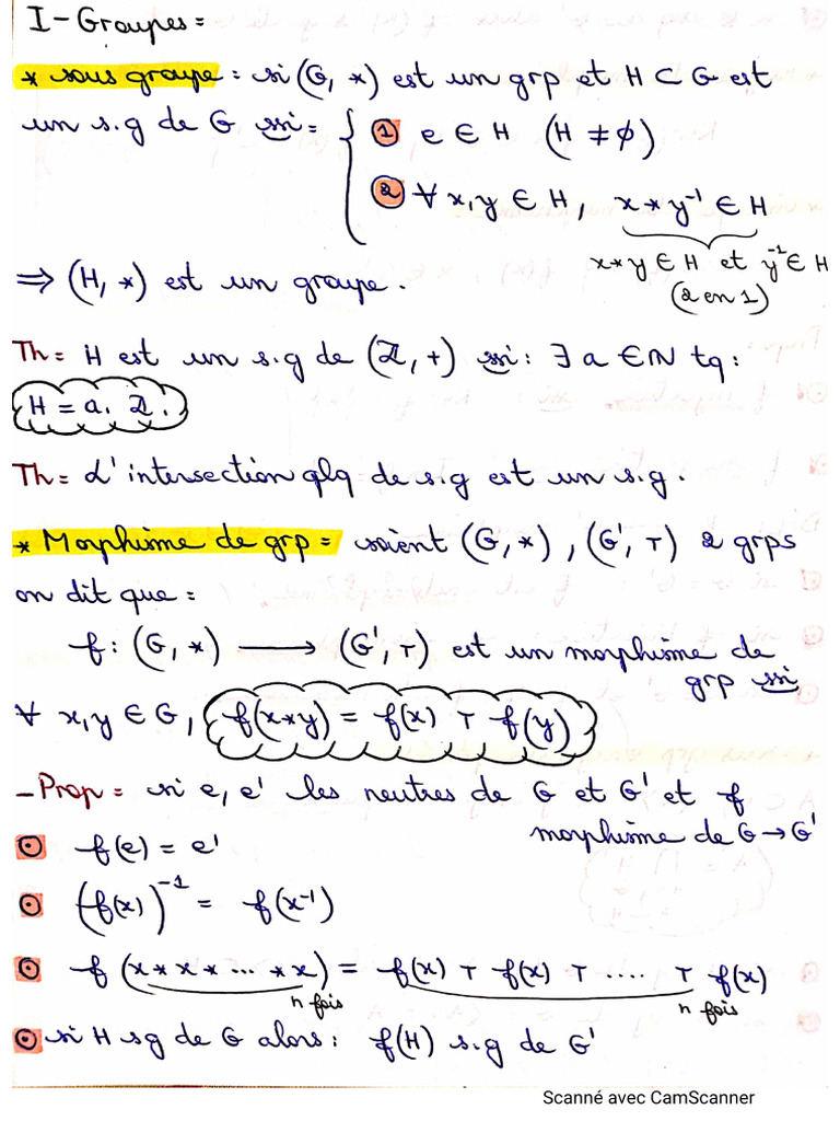 Résumé Structures Algébriques | PDF