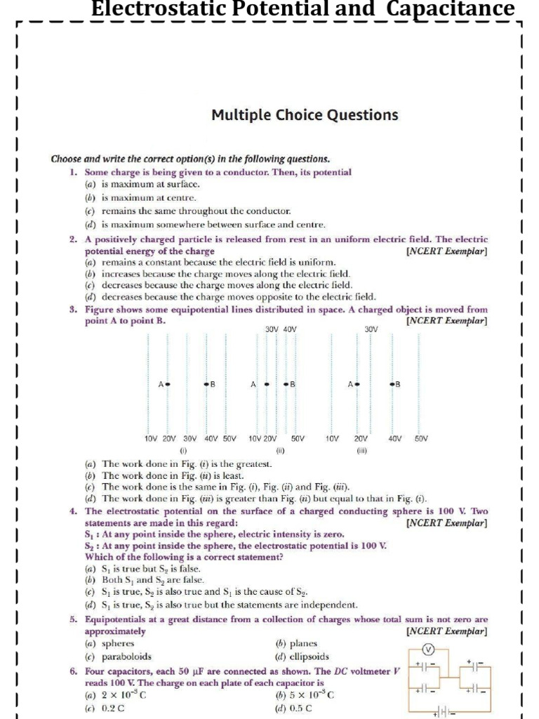 Electrostatic Potential and Capacitance | PDF