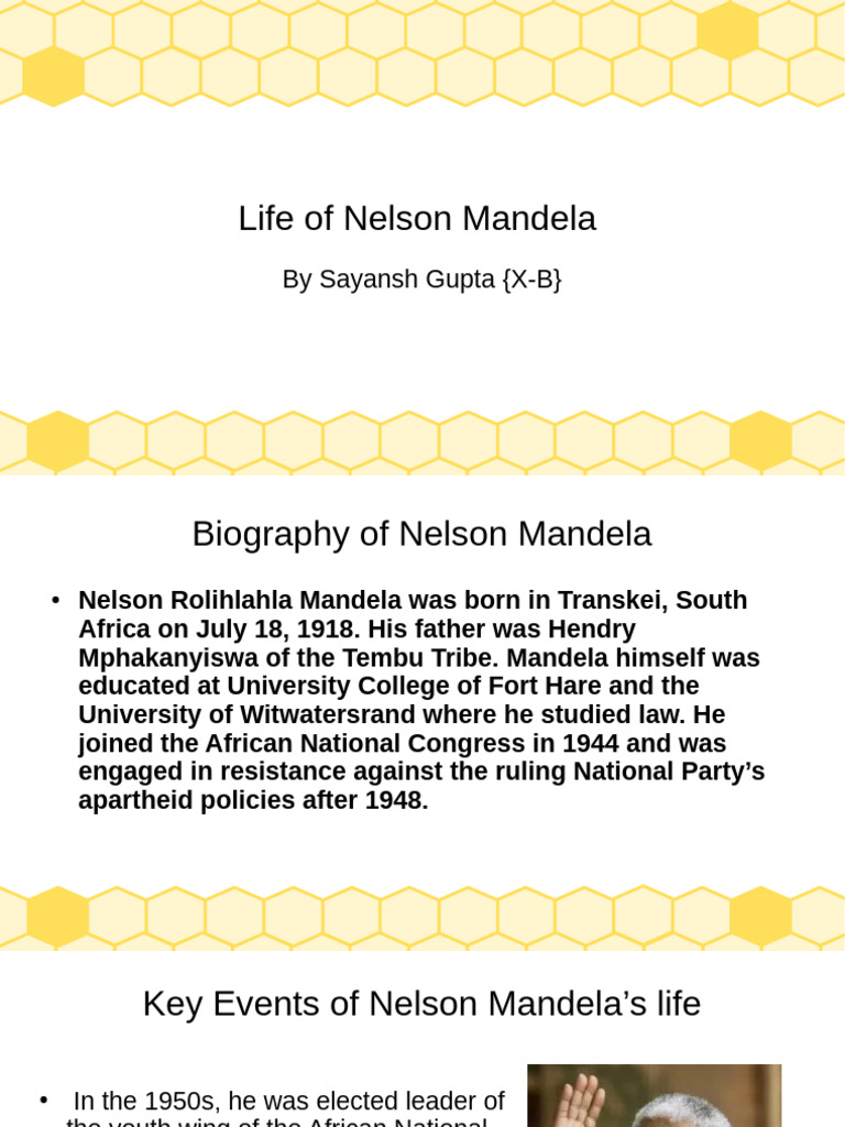 Nelson Mandela Ppt | PDF | Nelson Mandela | Apartheid