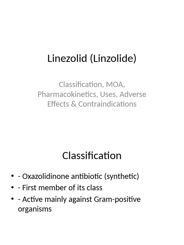 Linezolid Presentation 2 | PDF
