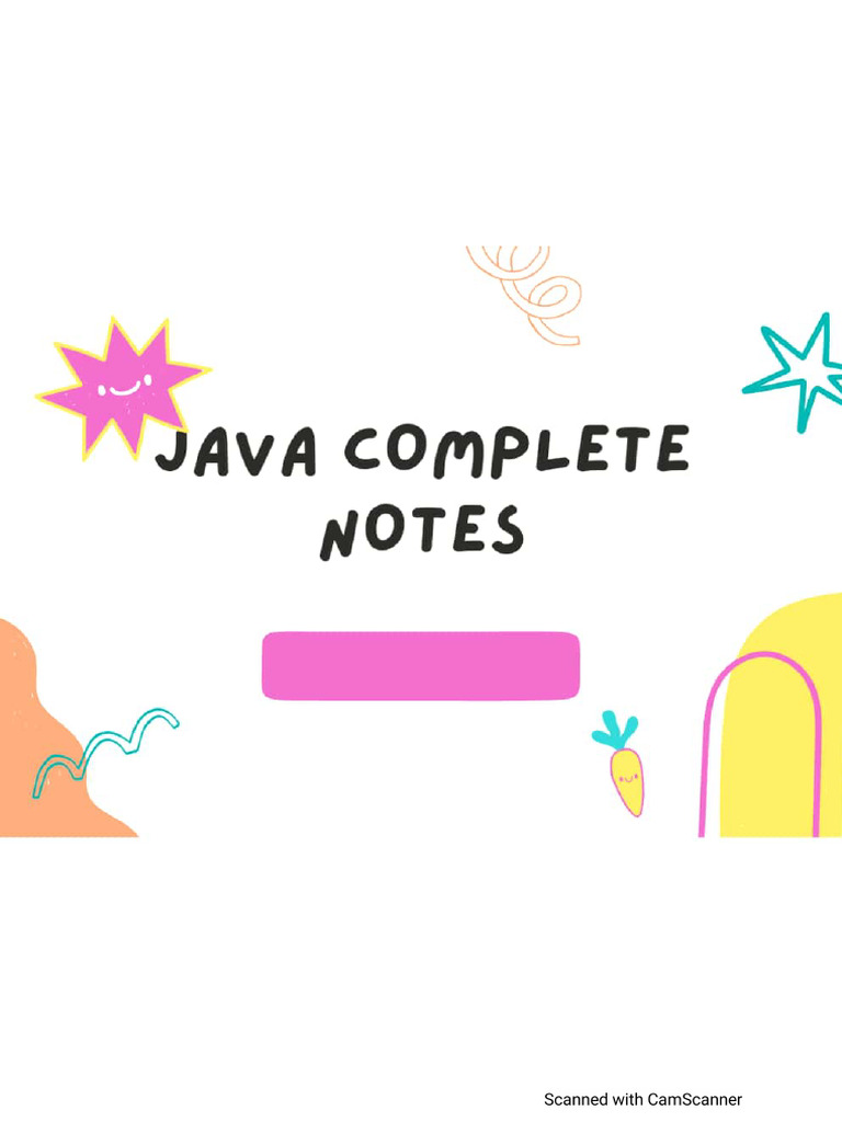 Java Complete Notes | PDF