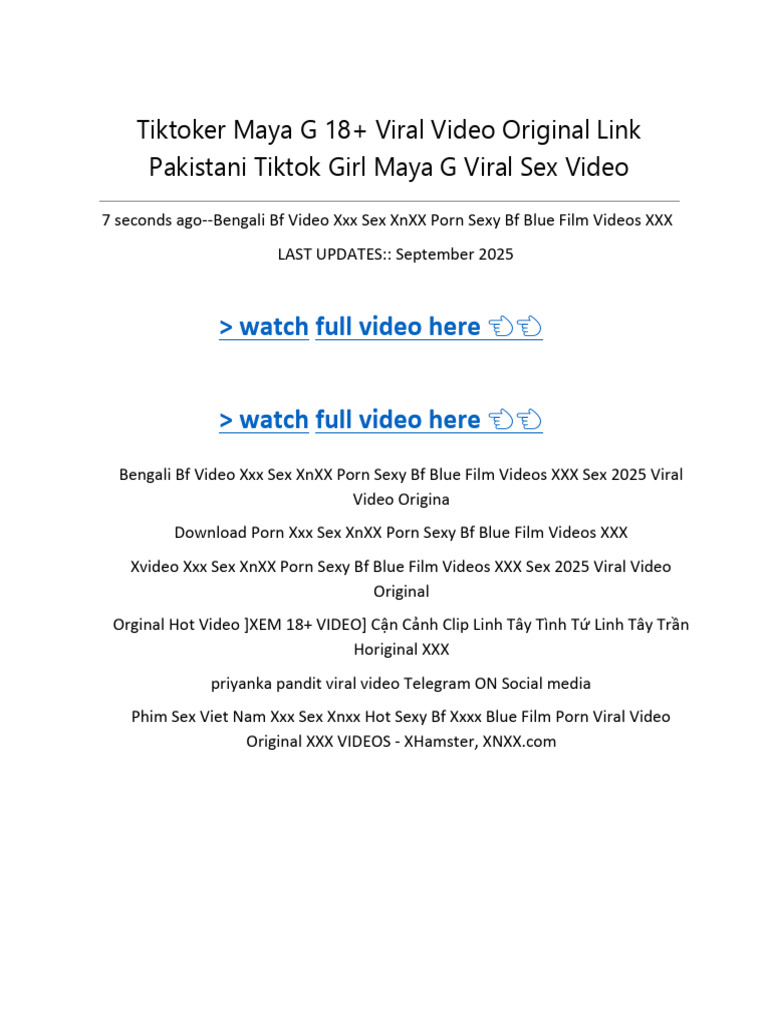Tiktoker Maya G 18+ Viral Video Original Link Pakistani Tiktok Girl Maya G Viral Sex Video | PDF