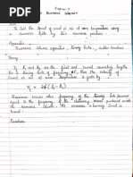 Class 11 Expt - No. 9 Resonance | PDF | Sound | Resonance