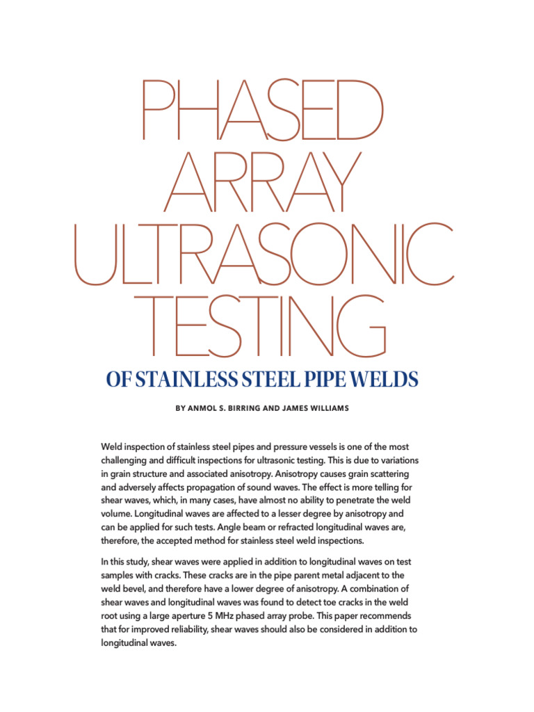 PAUT of Stainless Steel | PDF | Crystallite | Waves
