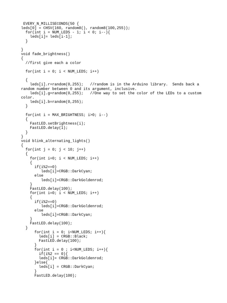 Arduino Code | PDF | Computer Programming | Software Engineering