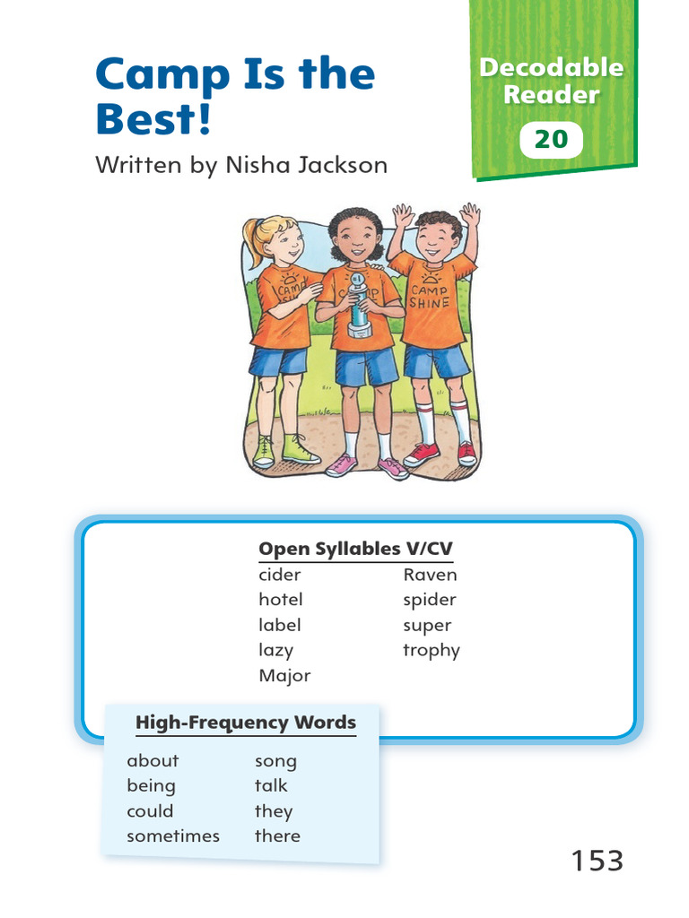 MV20 G2 Decodable Reader 20 Camp Is The Best Booklet Web | PDF