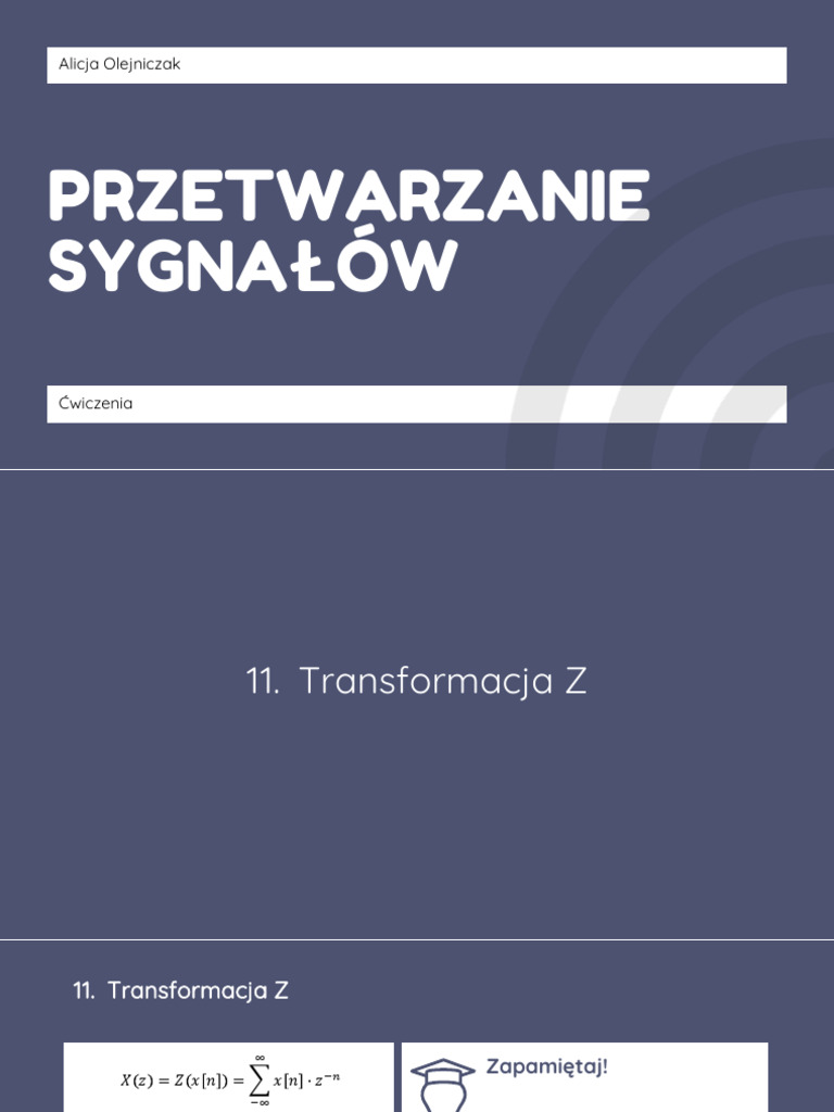 2024 CW 11 12 Transformacja Z | PDF