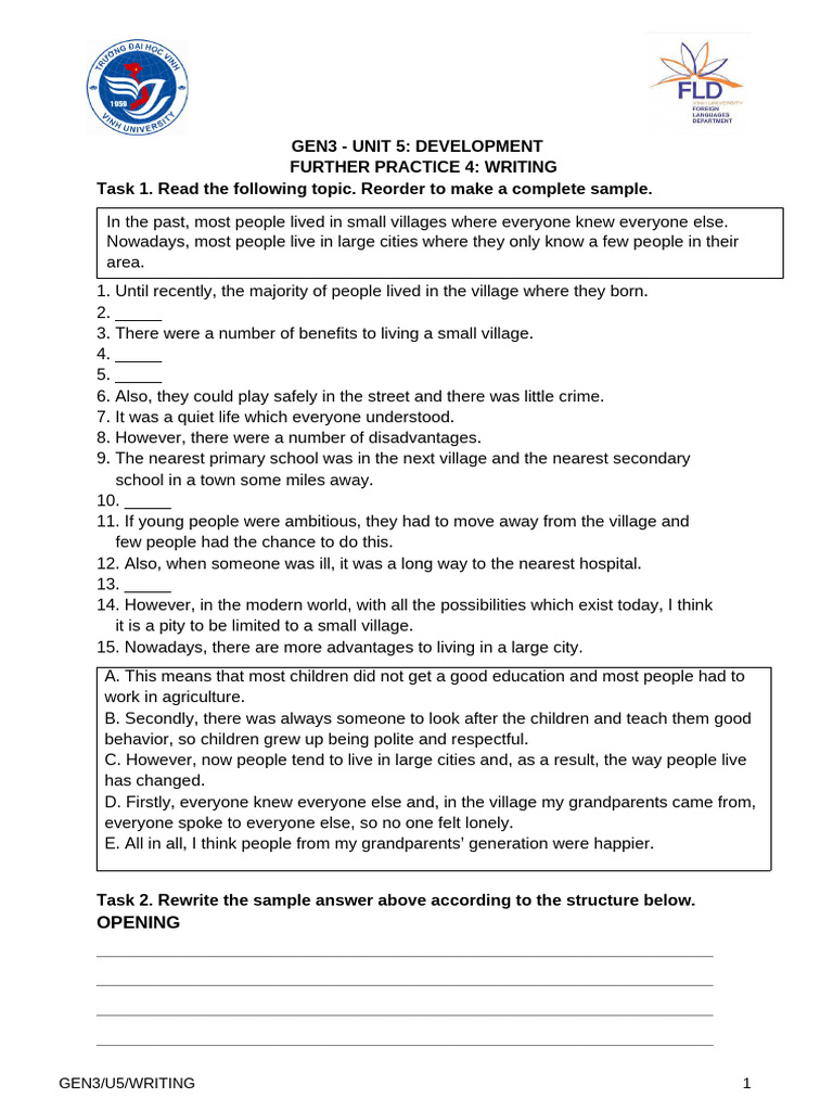 Village Life vs. Urban Living Essay | PDF | Chess | Chess Theory
