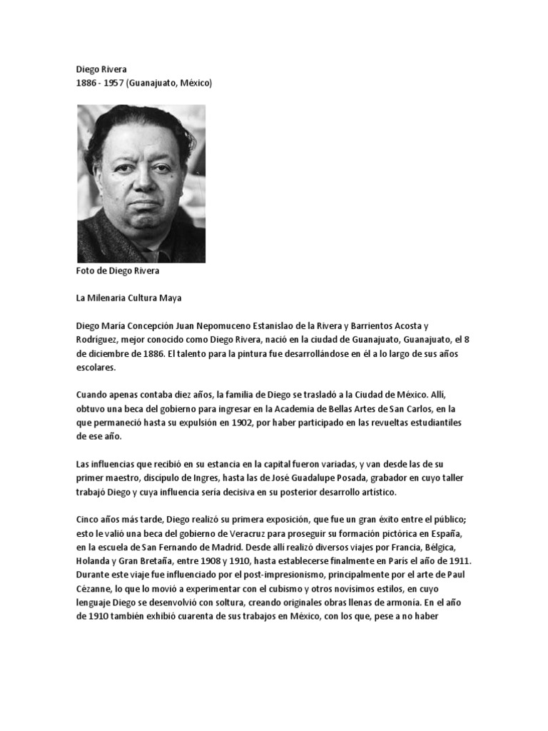 Diego Rivera | PDF | Pinturas | Artes (general)