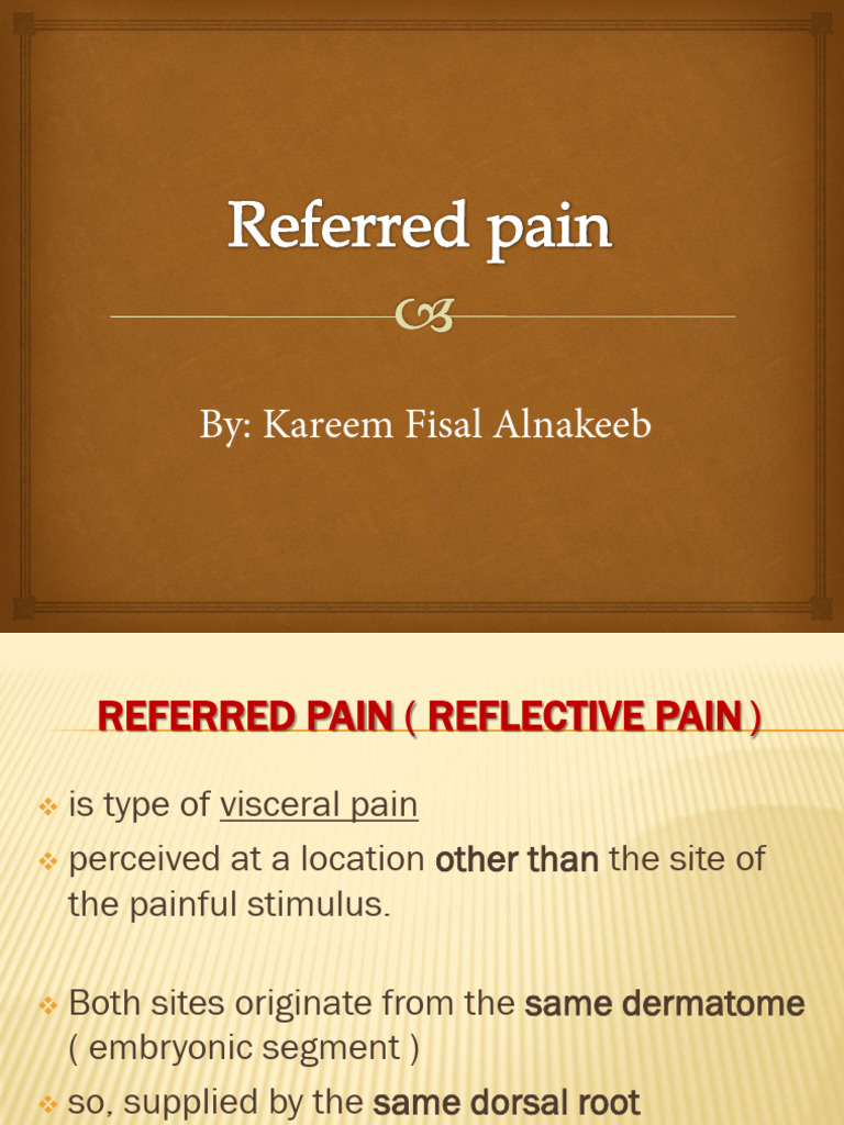 Referred Pain Physiology: Mechanisms & Clinical Maps | PDF | Physiology ...