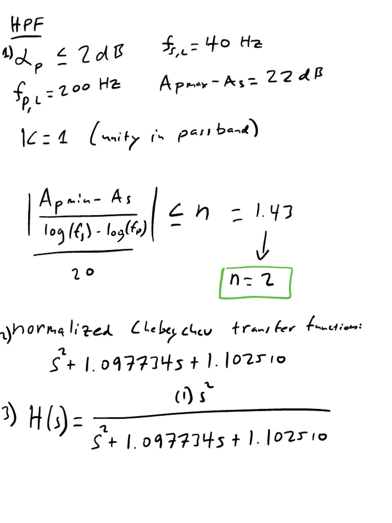 Chebyshev Transfer Function Analysis | PDF