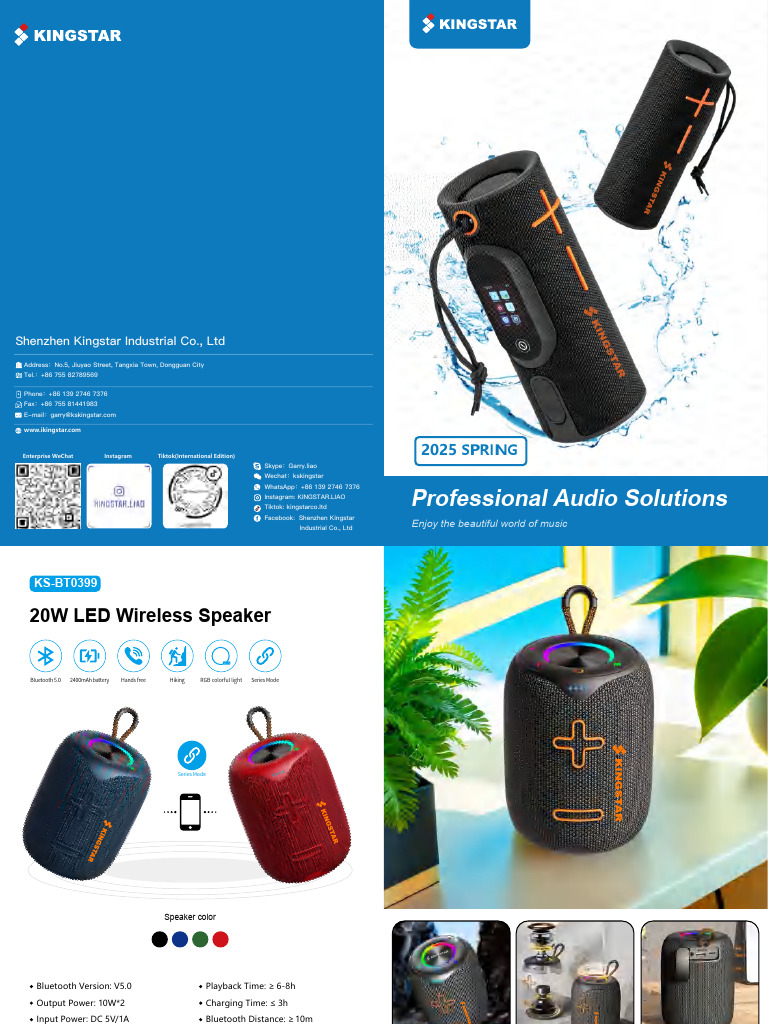 202504-Bluetooth Speaker Catalogue KINGSTAR | PDF | Battery Charger ...